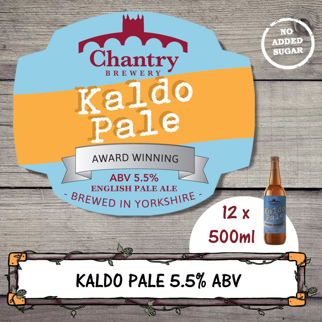 Kaldo Pale 5.0% – 12 x 500ml bottles – Chantry Brewery