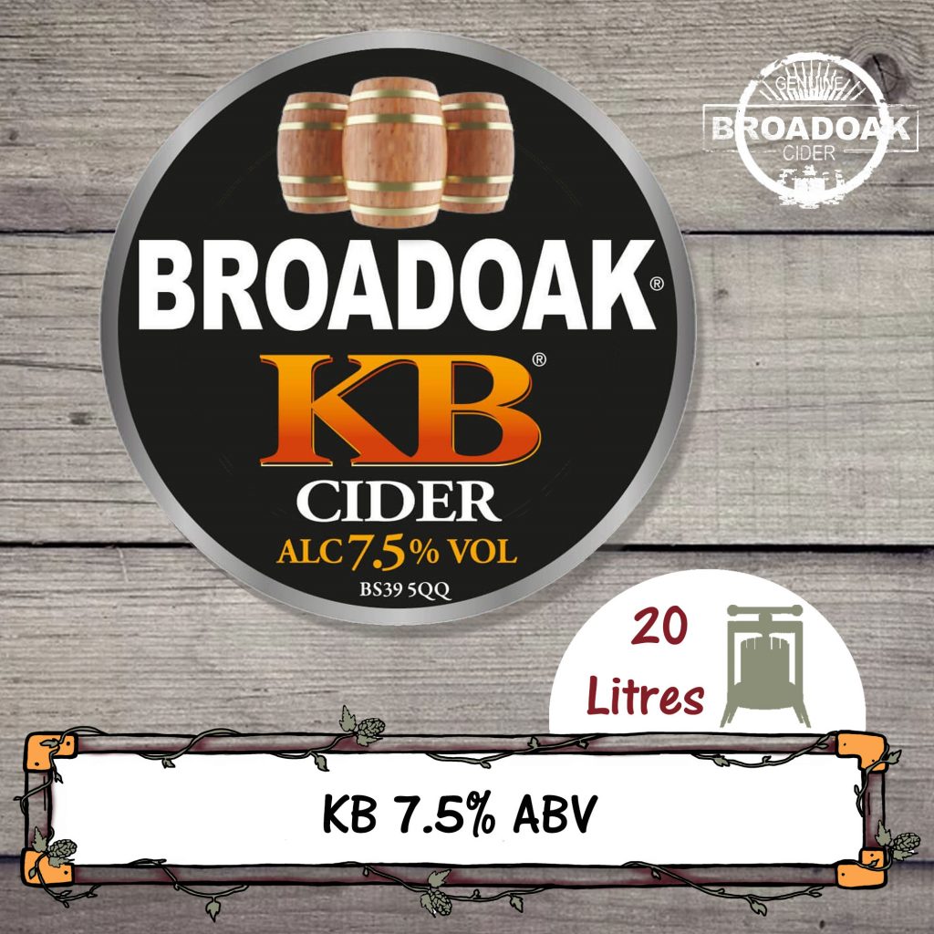 KB 7.5% – 20L Broadoak Cider – Chantry Brewery