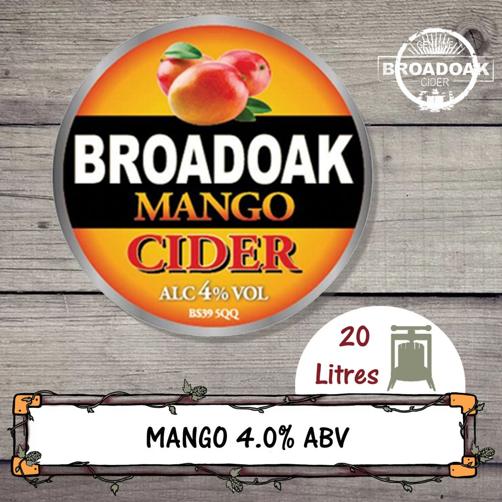 Mango 4.0% – 20L Broadoak Cider – Chantry Brewery