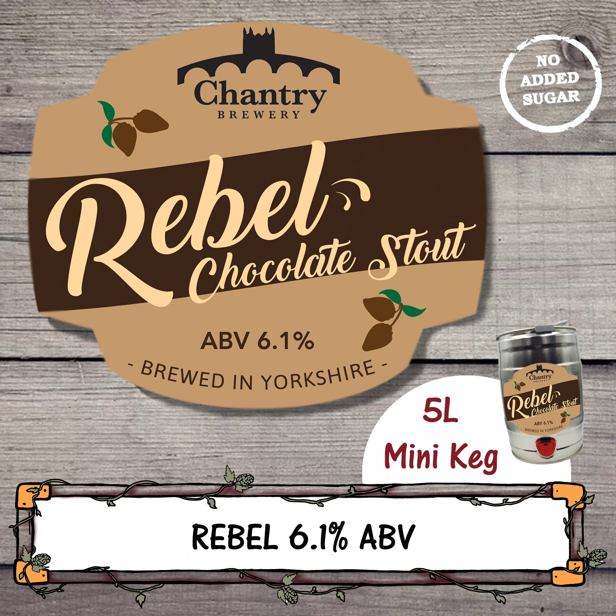 Rebel 6.1% – 5L Mini Keg – Chantry Brewery