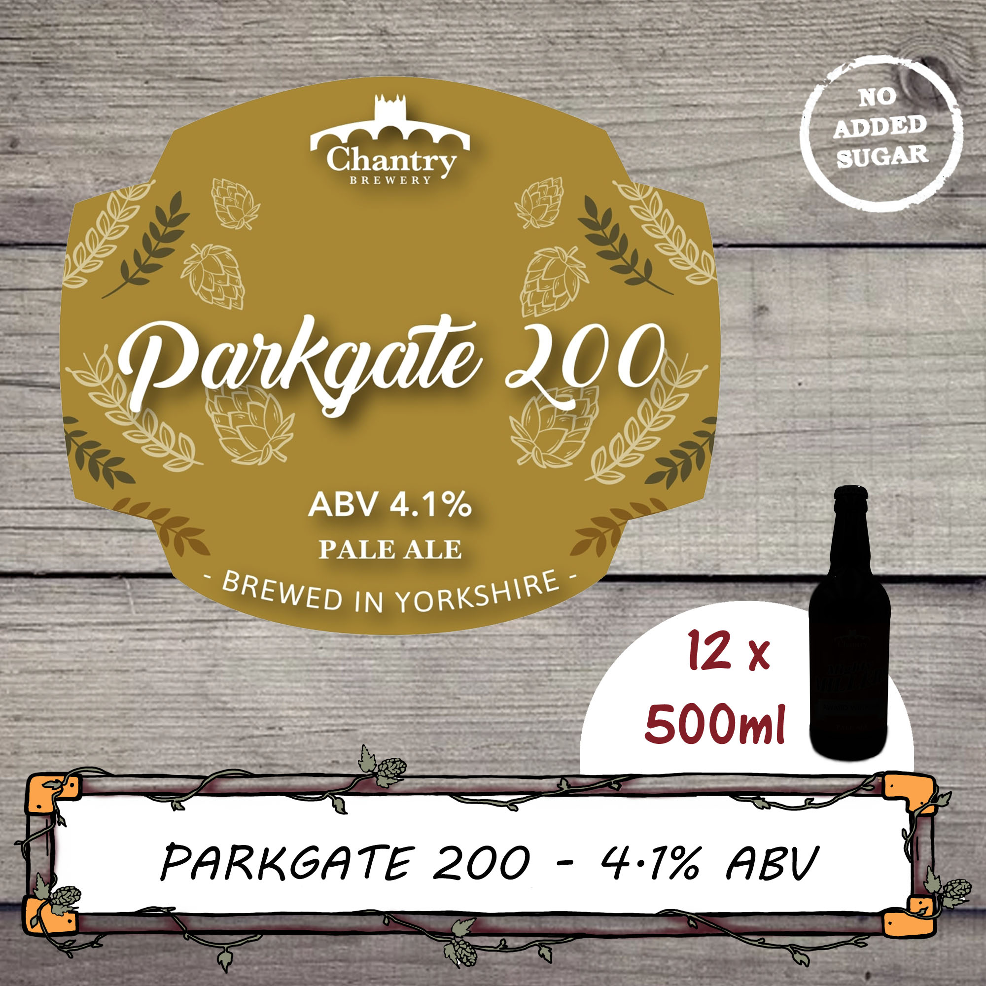 Parkgate 200 4.1% – 12 x 500ml bottles – Chantry Brewery